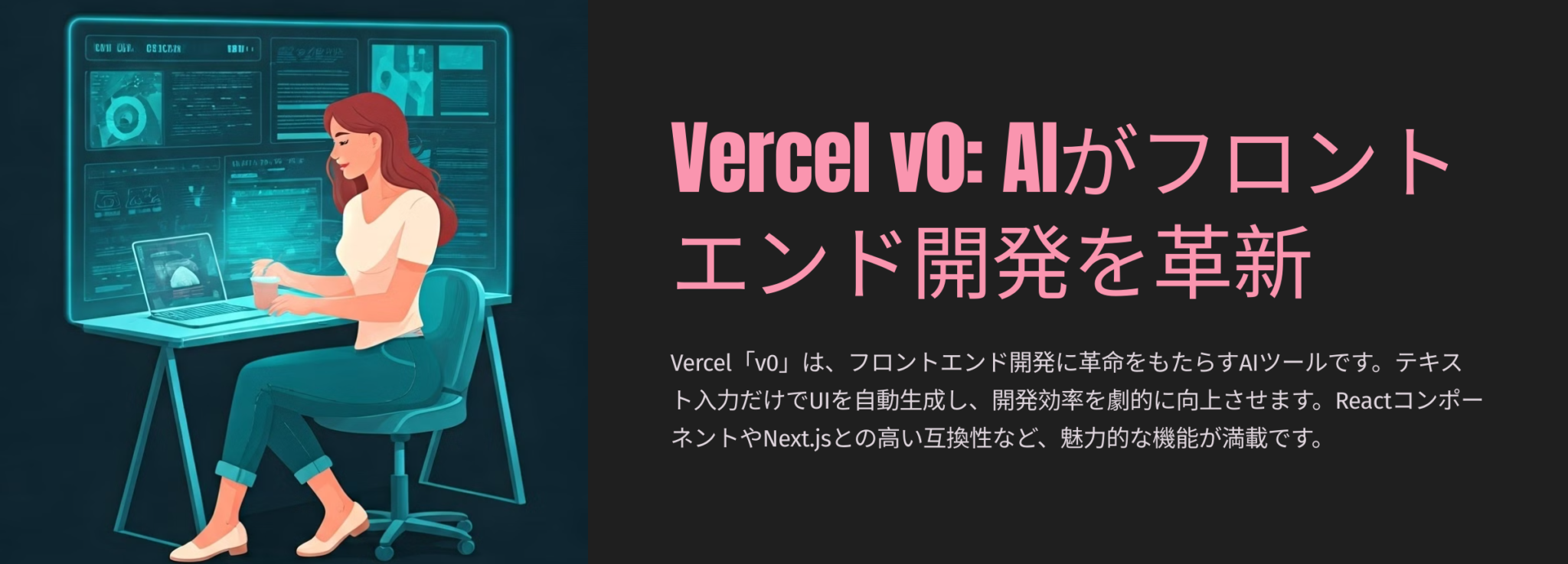 ノーコードでUI作成を実現するVercel「v0」の特徴と使い方を徹底解説！無料と有料の違い