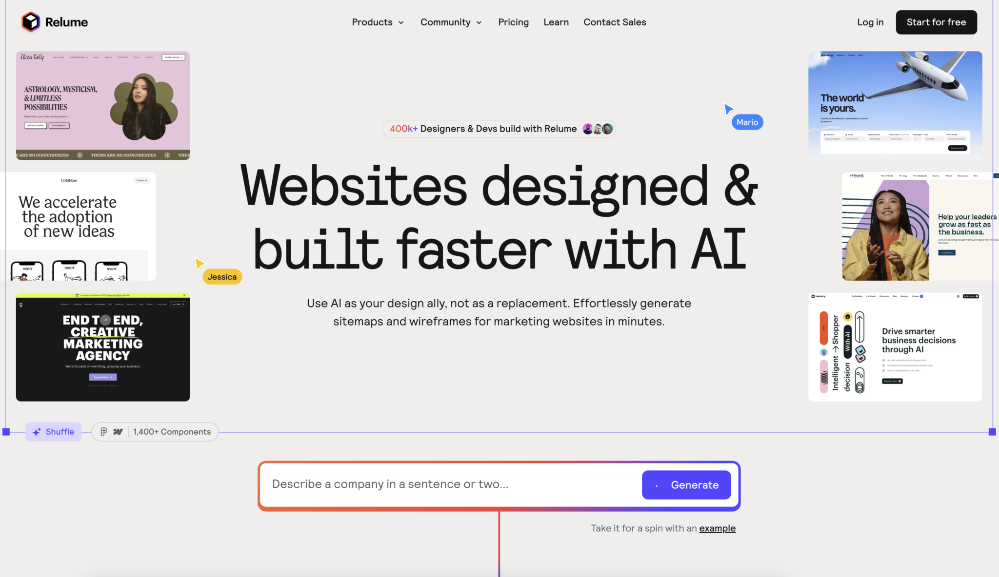 Relumeを使ってたった数時間でワイヤーフレーム生成できるAI搭載のWebデザインビルダーの技術がすごい - nocode.love
